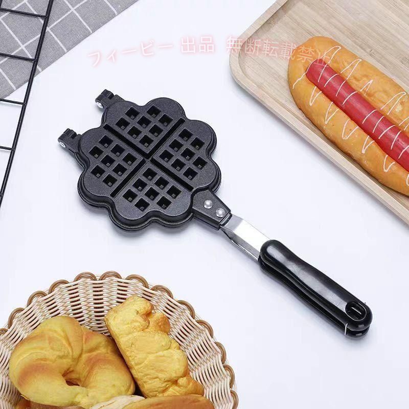 ※クローバー型のワッフルが焼けるプレートです。4つに切り分ければハート型のワッフルになります。 ※裏は焦げやこびりつきにくいフッ素樹脂加工でお手入れも簡単です。 ※おやつやパーティー、朝食やブランチ等、いろいろなシーンで大活躍。 材質 本体...