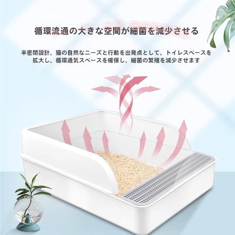 サイズ Lサイズ：奥49.5cm 幅36.5cm 高10cm 材質 PP材料 色 ホワイト　グレー　ベージュ 商品説明 注意！本商品はペット用品のため、用途以外に使用しないで下さい。