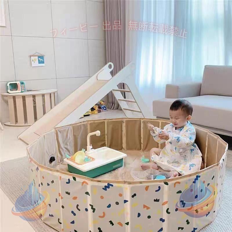 折りたたみ式プール 80cm 海やプール、お家でも楽しめるおしゃれな折りたたみプールが登場！ プールを広げて水をいれたらあっという間にプールの完成♪ 雨の日や寒い日はお家でボールプールもできます♪ ・空気入れ不要のプール もうプールに空気を...