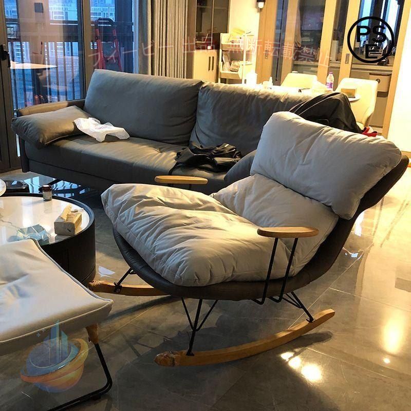 ロッキングチェアの仕様：椅子のサイズ：サイズ：100CM * 80CM * 55CM、ベアリング250kg、座幅：72cm、座深：48cm，テッククロス（優れた耐摩耗性、お手入れが簡単）快適でバランスの取れた充填、周囲の座り心地に陥り、異な...