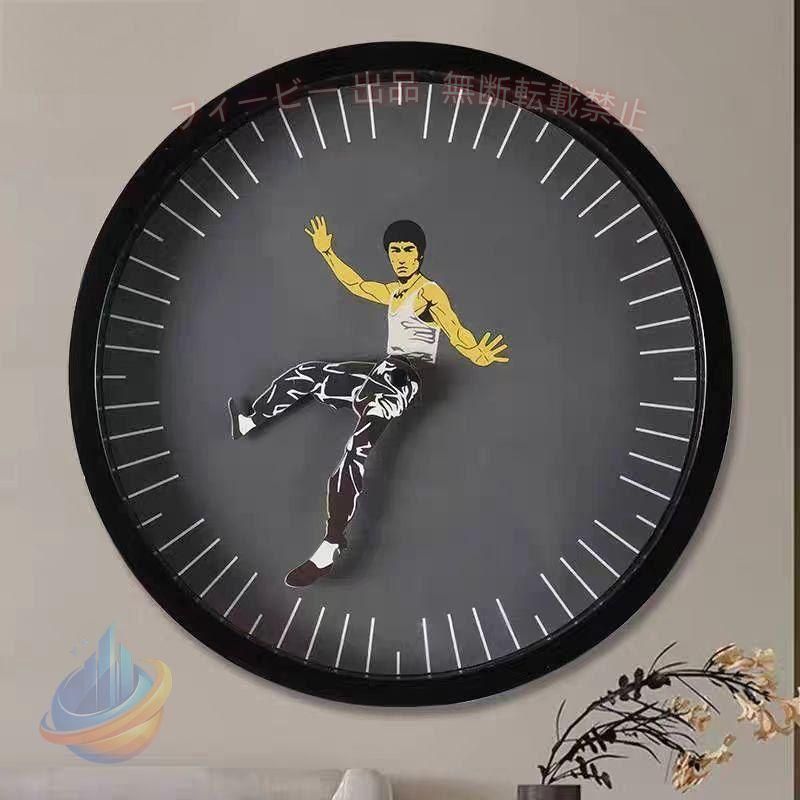 ◆サイズ：25 * 25 * 4CM ◆材質：ABS ◆電池は別売りで、ご了承ください。 【カンフー時計】ブルース・リーをイメージしたカンフー好きな方のために、おもしろい掛け時計を開発しました。中国のカンフー文化が含まれており、目を輝かせる...