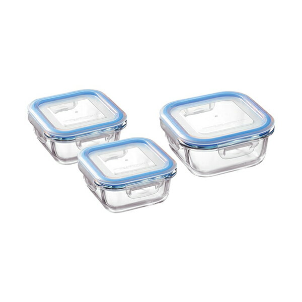 内容正角（約300ml）（約120×120×58mm）×2、正角（約510ml）（約140×140×65mm）×1 パッケージ化粧箱 箱サイズ約145×140×185mm（入） 重量約1kg 材質耐熱ガラス・PP・シリコーン 注意事項 ※不...