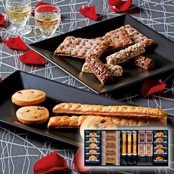 内容ロングスティックパイ×3、チョコクランチバー（ホワイト・ミルク）×各2、チョコチップクッキー×10、スクエアパイ（ショコラ）×4 パッケージ化粧箱 箱サイズ約235×475×40mm（入） 重量約510g アレルギー卵・乳・小麦 注意事...