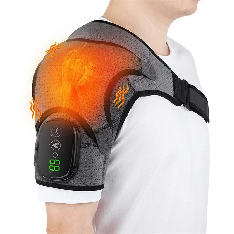 商品情報 商品説明 【3つの加熱と振動調整可能】弊社の加熱肩用サポーターには、3つの振動と加熱モードがあります。肩に加熱マッサージ時、適切な温度と振動モードを選ぶことができます。最低-温度範囲40℃/104?から50℃/122?。中-温度範...