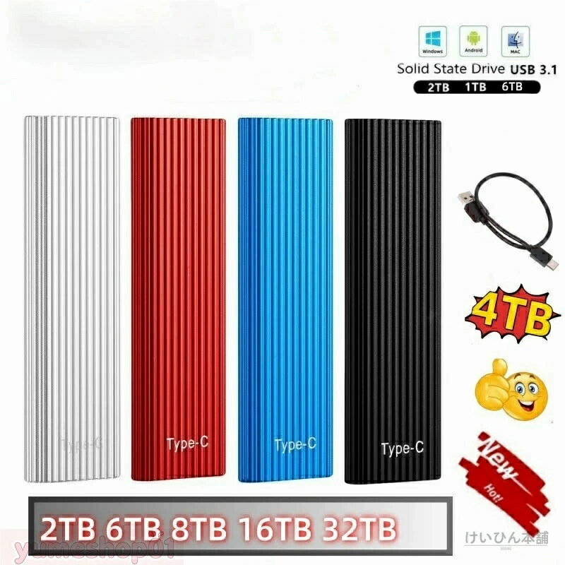 【商品説明】 コンパクトサイズでありながら大容量 色：ブラック、 、ブルー 、レッド 材料：アルミニウム合金 インターフェース：USB 3.1第1世代 互換システム：Windows XP/Vista/7/88.1/10、オペレーティングシス...