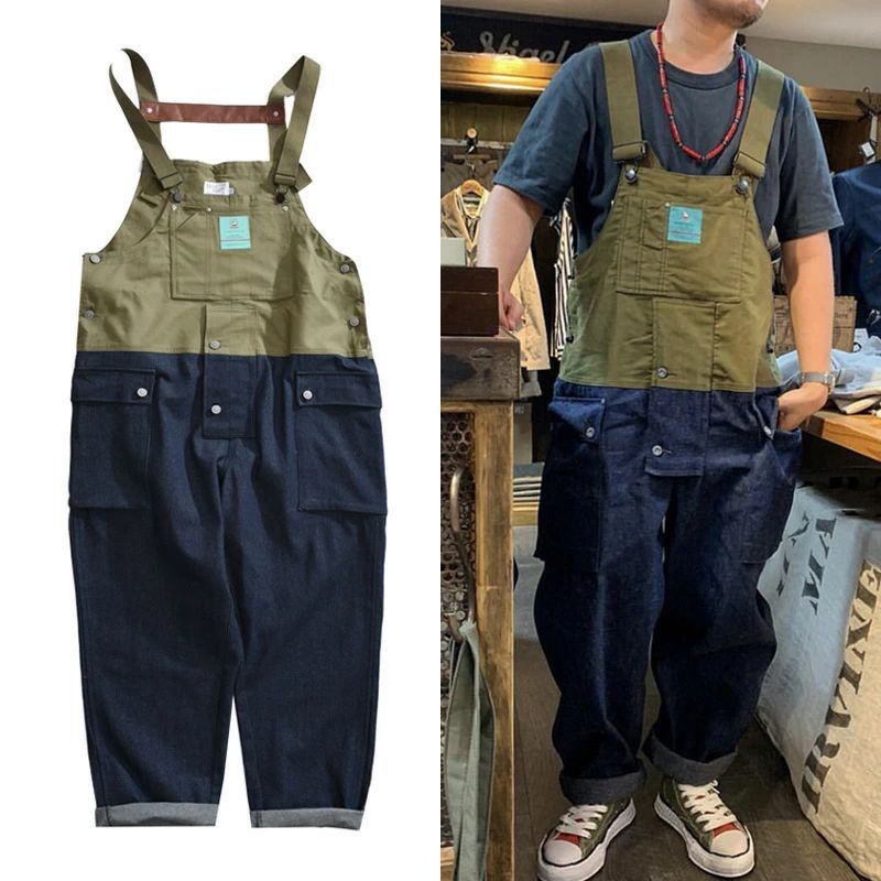 オーバーオール デニム 切り替 メンズ サロペットパンツ ジーンズ つなぎ オールインワン ペインター ワークパンツ 作業服 大きいサイズ アメカジ カーゴパンツ 作業服 ツナギ サロペット 大きいめ ゆったり 素材 : コットン、ポリエス...