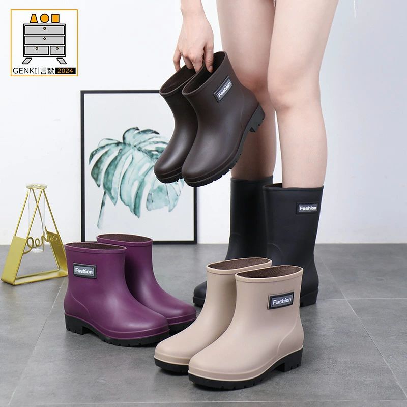 レインブーツ レディース おしゃれ 長靴 完全防水 歩きやすい PVC 通勤 通学 梅雨対策 ロング シンプルおしゃれ 厚底 雨の日 雪 雨靴 安い 履きやすい サイズ：36-41カラー：ブラック/ベージュ/パープルご注意：※お客様の閲覧環...