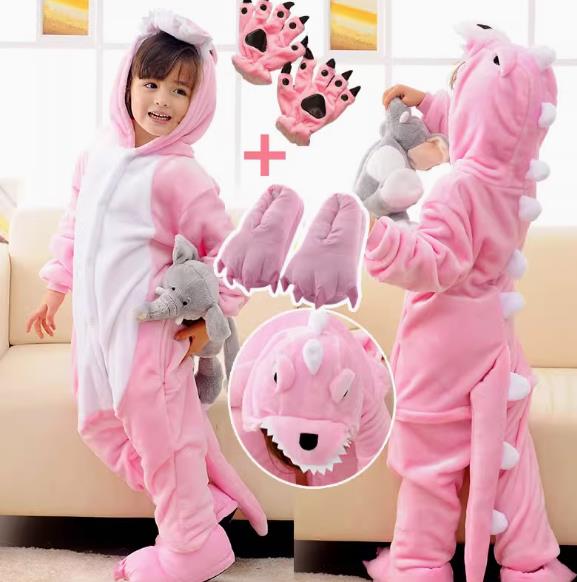 大人気！！恐竜着ぐるみタイプの子供大人用コスチュームです。 Halloweenのコスプレ、クリスマスのパーティ衣装に最適♪学園祭やパーティーのイベントでも多数ご利用頂いております！！ フランネル素材ですのでとてもあったかく、パジャマ・ルーム...