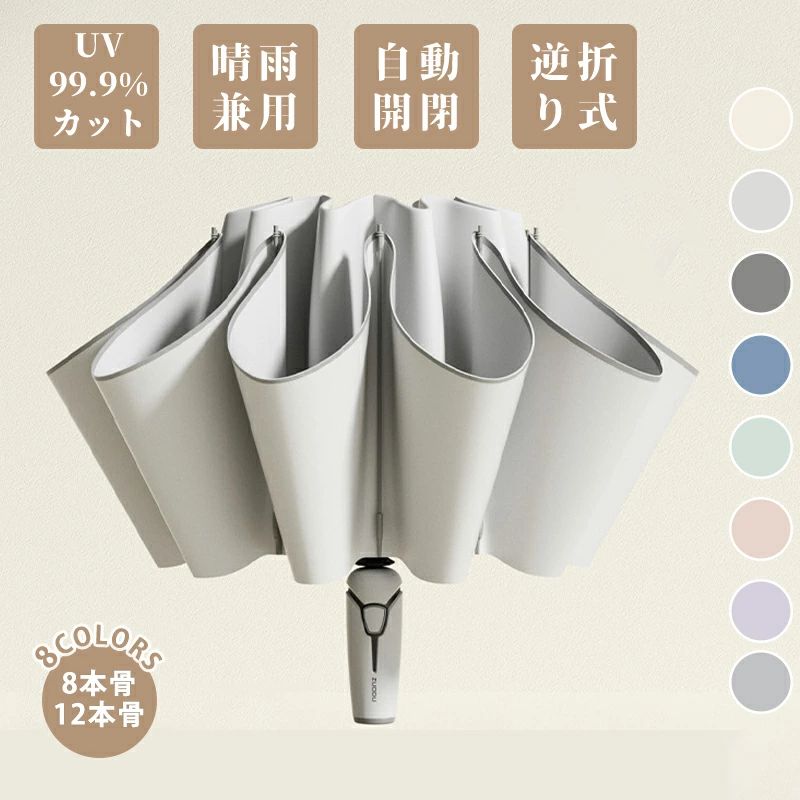 商品説明 商品詳細 【商品仕様 】 ●8本骨　開く直径：106cm　　重量：約460g　　収納時の長さ：約33cm ●10本骨　開く直径：116cm　　重量：約475g　　収納時の長さ：約35cm 中棒：アルミニウム合金製 親骨：ガラスファ...