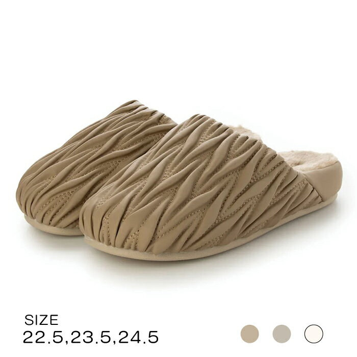 【寒い時期でもふと出掛ける時に履ける秋冬サンダルシリーズ】【素材】・アッパー：合成繊維・底材：合成底【仕様】・簡単着脱寒い季節でもサッと履ける気軽さ!!・快適なフィット感柔らかいインソールで長時間の歩行も楽々・フレキシブルソールしっかりと屈...