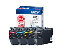 LC3111BK ブラック,LC3111C シアン,LC3111M マゼンタ,LC3111Y イエロー　各色1個の　計4個セットです 対応機種：MFC-J738DN/DWN,MFC-J998DN/DWN,DCP-J572N,DCP-J577...