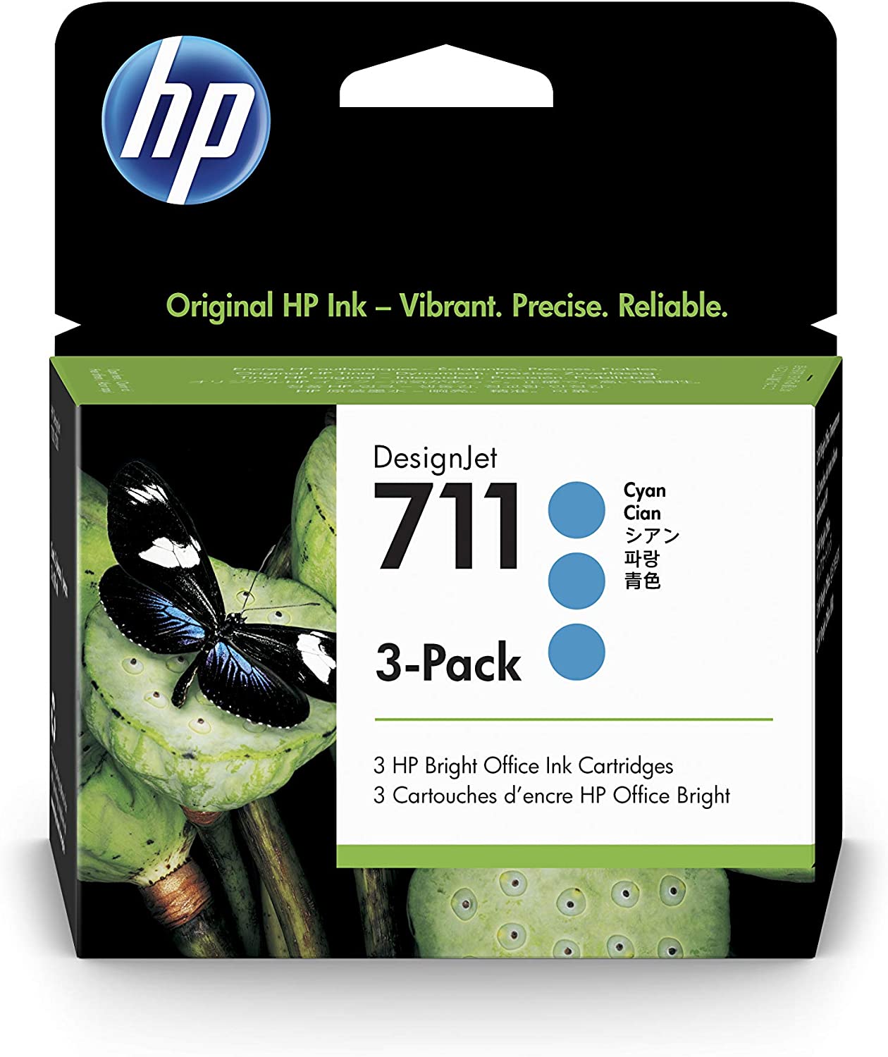 ■セット内容 711 インクカートリッジ シアン 29ml 3個（CZ134A） 対応機種：HP DesignjetT520/T120 ヒューレット・パッカード,ヒューレットパッカード,カラー,プリントカートリッジ