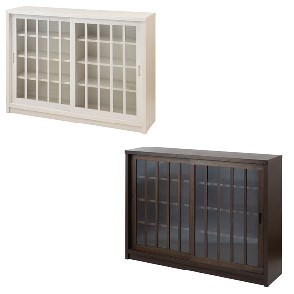 [tatis 和モダンカウンター下シリーズ] 幅40チェスト 幅90板引戸 幅120板引戸 幅90ガラス引戸 幅120ガラス引戸 &nbsp; tatis 和モダンカウンター下 幅120ガラス引戸 長く使える品質と高級感漂うデザインの【Ta...