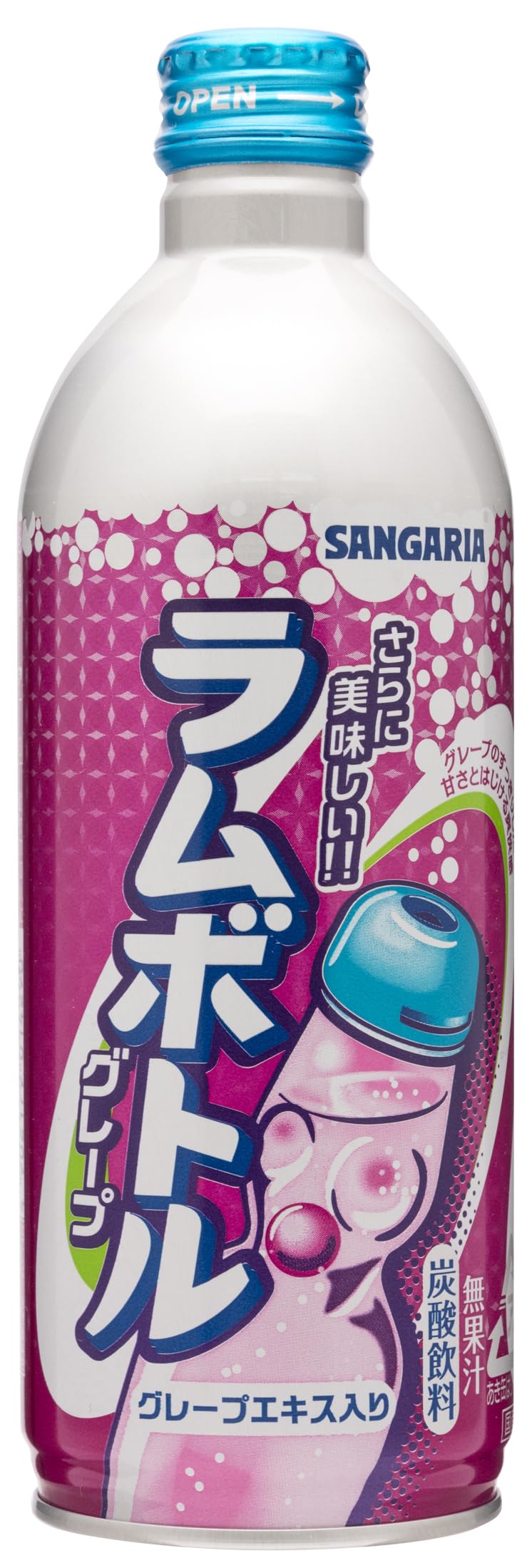 内容量:500g×24本 原材料:果糖ぶどう糖液糖、グレープエキス/炭酸、酸味料、香料 商品サイズ(高さ×奥行×幅):202mm×406mm×270mm 原材料:果糖ぶどう糖液糖(国内製造)、グレープエキス/炭酸、酸味料、香料