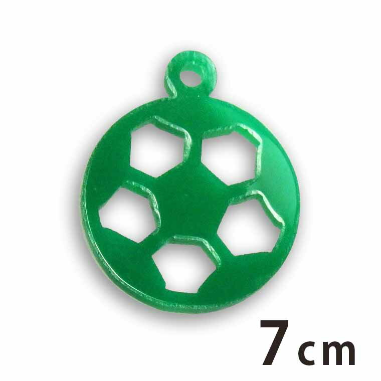 商品について 商品名 自社工房アクリルチャーム 7cm サッカーボール 商品について シルエットに穴が付いたパーツです。マルカンとカニカンを付けてチャームにするのもおすすめ。ピアス・ブレスレットなどのアクセサリー作り、レジンにも最適です。サ...