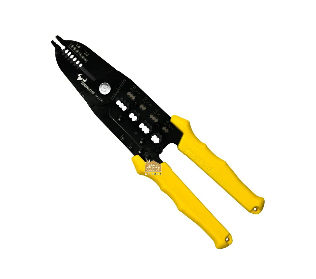 TTC VVFストリッパ−　230mm　VAS-230 電気工事士技能試験推奨工具！！ 素早く簡単。キレイに被覆剥き。 芯線を傷付けにくいスピ−ディなストリップ VVFケーブルの外装・芯線の被覆ストリップ、切断、のの字曲げに。 ＜仕様・スプ...