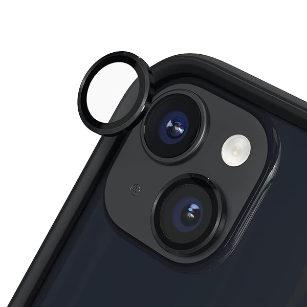 RHINOSHIELD (ライノシールド) [iPhone 15 / 15 Plus] 対応9H強化ガラス製カメラ保護フィルム｜耐衝撃性 耐傷性 高透過率 飛散防止 防霧 - ブラックブランドRHINOSHIELD色ブラックモデルLPA01...