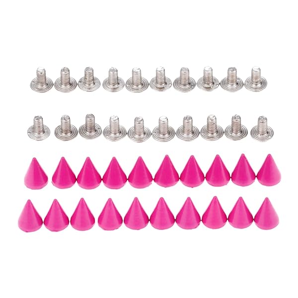Yetaha スタッズ パーツ 20個セット 鋲 スパイク 円錐形 リベット ネジ式 パンク風 DIY 服アクセサリー ベルト 靴のリメイクに ローズレッド（7*10mm）ブランドYetaha色ローズレッドモデルSZ070030121594...