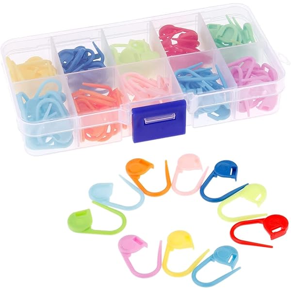 ‎Yetaha 段数マーカー 編み物 マーカー カラフル ステッチマーカー 編み物ツール 10色 かぎ針編み プラスチック 安全ピン DIY工具 手芸 毛糸 収納ケース付き 120個ブランドYetaha色モデル商品説明【商品概要】【仕様】素...