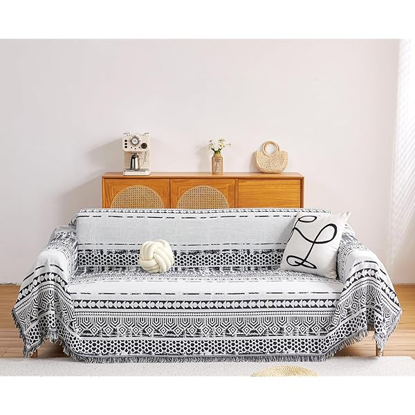 TMVOK マルチカバー ソファカバー ブランケット 犬猫対策 汚れ防止 綿 1人2人掛け リバーシブル 北欧風 ソファーかばー 長方形 通気 柔らかく カウチ ベッドカバー テーブルクロス 洗える 四季通用130*180cmブランドTMV...