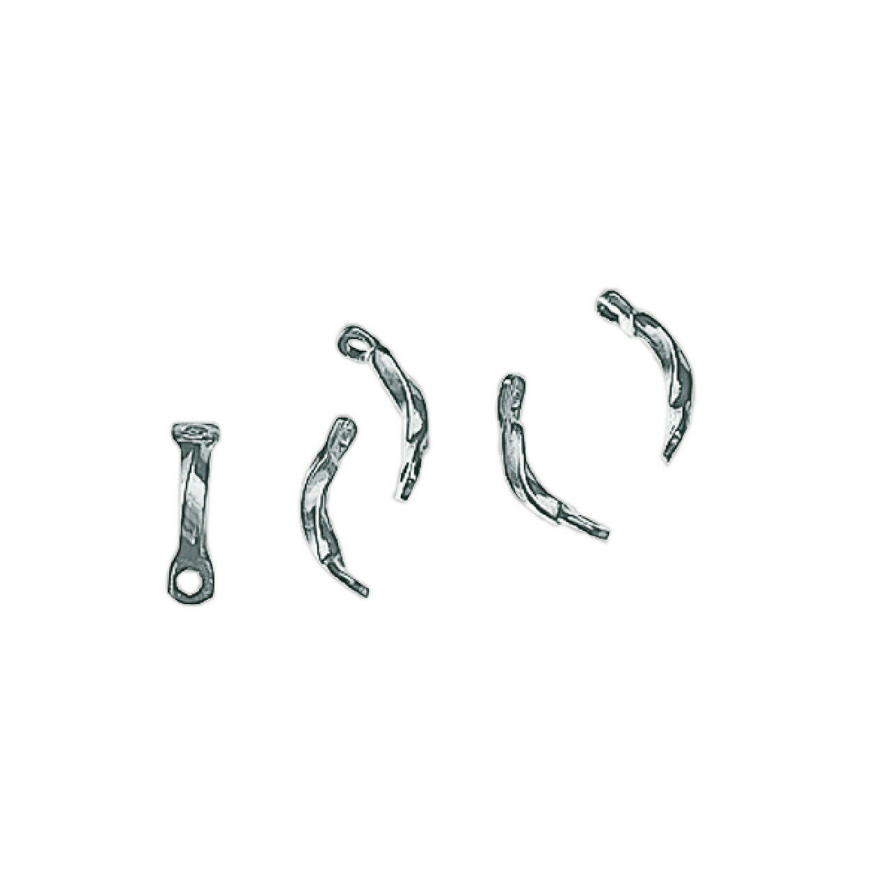 パーツのつなぎに使用する両カン付きのコネクターです☆ ◇サイズ：約8mm ◇入数：20個 ◇カラー：ニッケル　