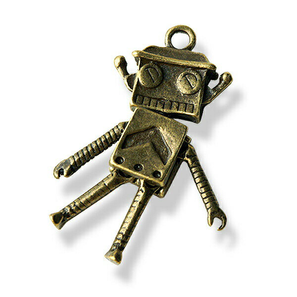 ふりふりする手足が可愛い♪アンティーク調に加工したチャームです☆ 内容量：1個入 サイズ（約）：幅15mm×高さ34mm※モニターの発色の具合により、実物と多少色が違う場合が御座いますがご了承ください。