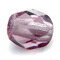 熱加工でカットに丸みを持たせたファイヤーポリッシュ。 ツヤ出しや欠け防止などに効果があるとされ、チェコの伝統的なガラスビーズの技法です。 ◇サイズ：約3mm ◇カラー：ライトアメジスト ◇入数：20個 ◇素材：チェコ製クリスタルガラス　
