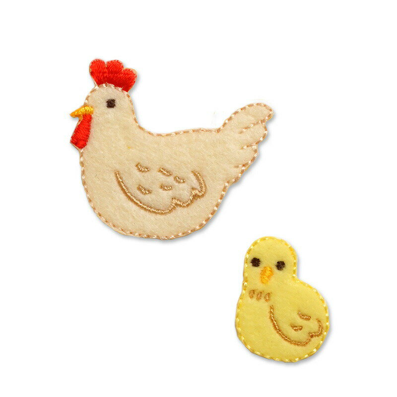 小物のワンポイントとしてさり気なく取り入れられる可愛い刺しゅうワッペンです ◇アイロン接着 ◇2枚入り