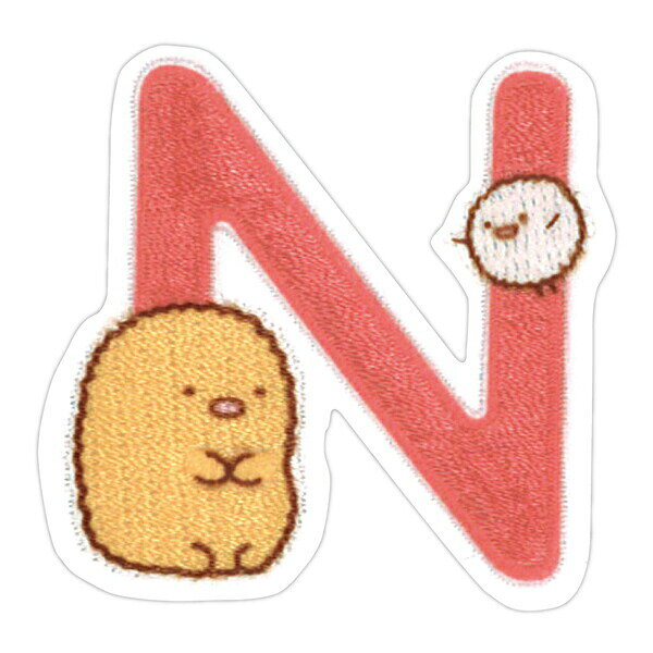 すみっコぐらしのキャラクターとアルファベットの文字のワッペンです。とんかつ　ほこり シールとしても使用でき、アイロン接着もできます♪ 入数：1枚 ">&copy;2020 San-X Co., Ltd.All Rights Reserved...