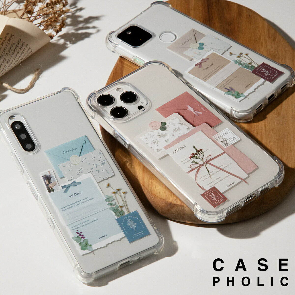 商品名称Xperia 招待状モチーフの花柄カスタムケース　Floral invitation適応機種Xperia 1 V SO-51DXperia 1 V SOG10Xperia 10 V SO-52DXperia 10 V SOG11Xp...