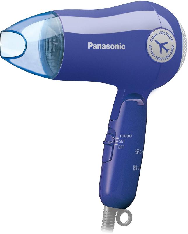 パナソニック ヘアドライヤー 海外対応 青 EH-ND2B-AAC100-120 V/200-240 Vの簡単切替で、海外でも使える。電圧切替スイッチ&amp;C-2プラグアダプター付き。ターボでスピードブロー携帯に便利な折りたたみ式電源方...