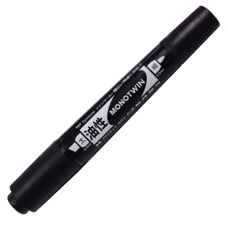 トンボ鉛筆 油性ペン 油性ツインマーカー (太6mm・細2mm) MONOツインE 黒 10本 OD-TME33-10P【特長】幅広い用途に対応／金属・プラスチック・ガラス・ポリ袋・陶器・皮革・厚紙・木材【仕様】ツインタイプ／太字：6mm・...