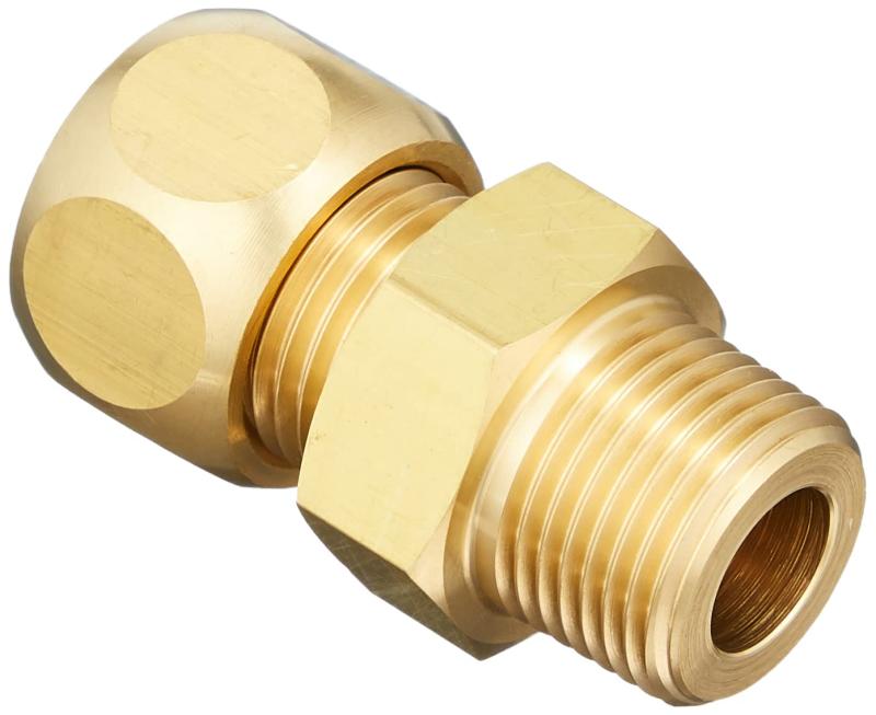 カクダイ 銅管用火なし継手 618-71-10×9.52高品質な材質: 黄銅を使用しています。耐久性と信頼性に富みます。適合寸法: R3/8 の呼び径と 9.52mm の寸法で、銅管にぴったりのフィッティングになります。火なし継手: 火を使...