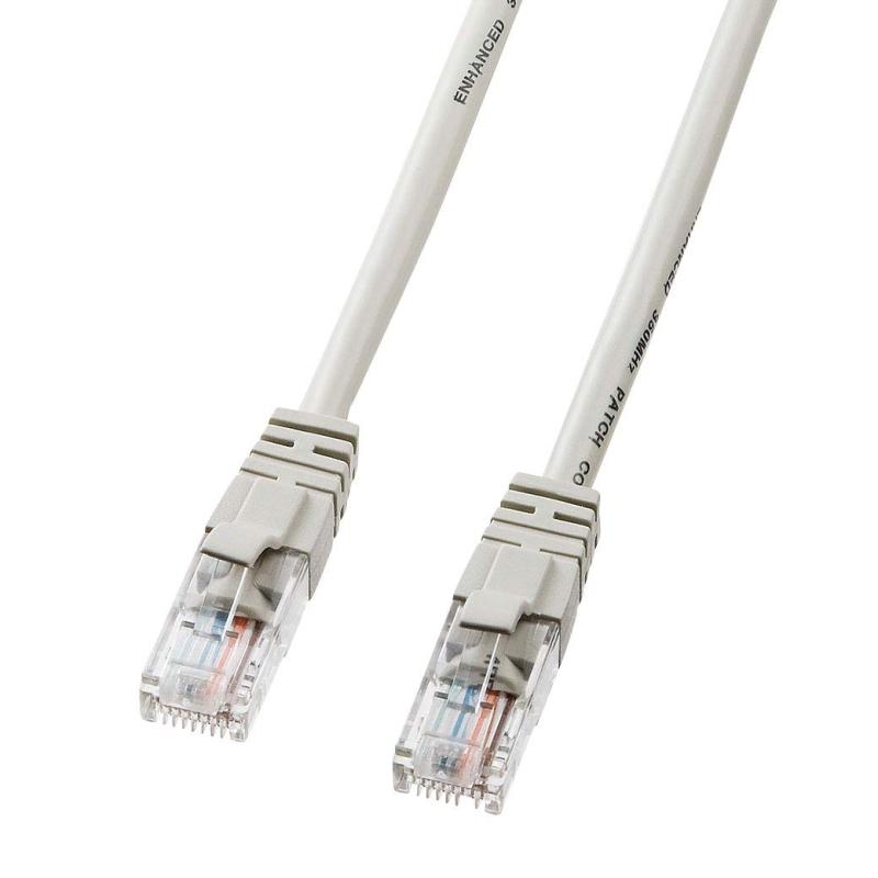 サンワサプライ エンハンスドカテゴリ5LANケーブル 2m ライトグレー LKB5Y-02N伝送速度1000Mbps(1Gbps)、伝送帯域100MHzを実現した、ギガビット対応LANケーブルです。単線に比べて柔らかく、取り回しが楽な「より...