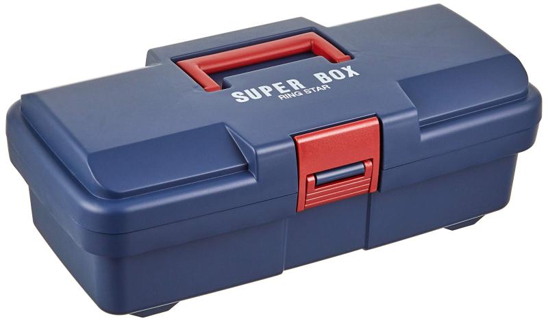 リングスター(RING STAR) スーパーボックス ブルー SR-385色：ブルー 外寸(mm)間口×奥行×高さ：385×202×140 有効内寸(mm)間口×奥行×高さ：347×152×65 南京錠（別売）:取付不可中皿付 仕切板2枚付...