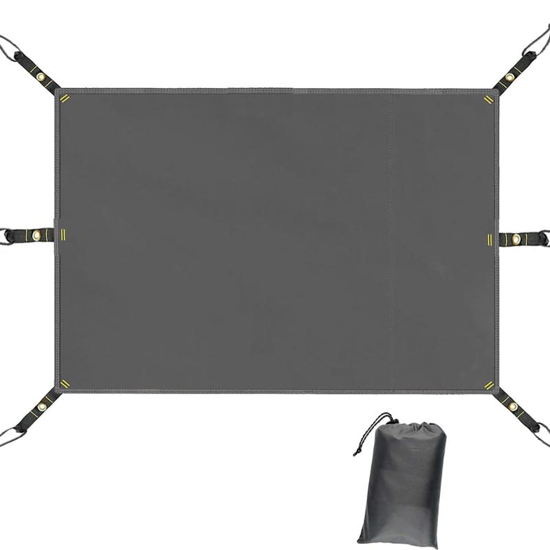 Farfly テントシート 防水加工 耐水圧3000mm グランドシート 厚手 アウトドア キャンプ 登山 ハトメつき 取付簡単 収納袋付き (220*280cm)【厚手の210D生地】テントシートは210Dポリエステルオックス素材を採用し...