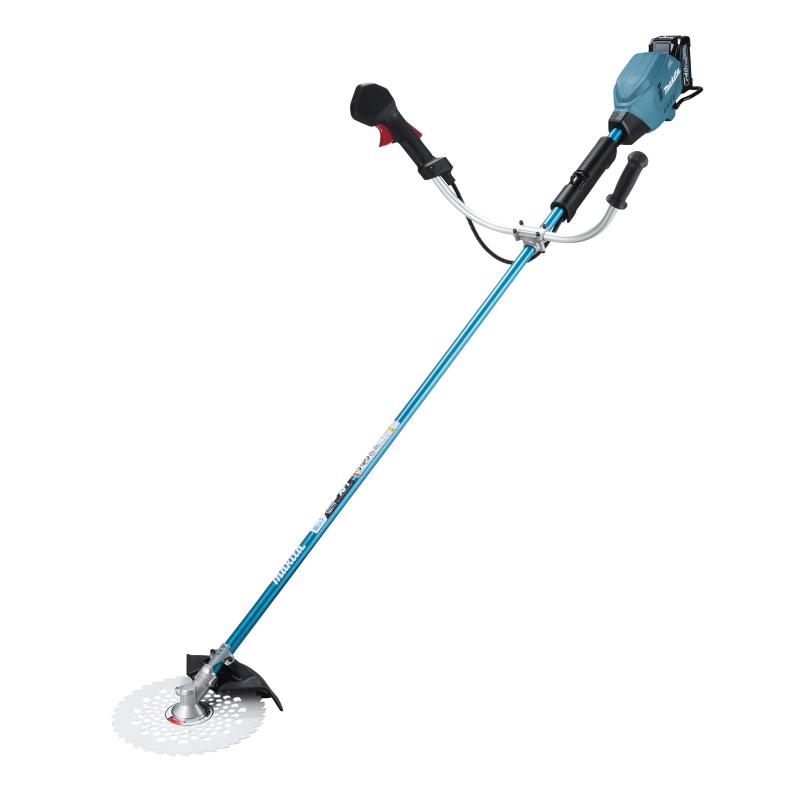 マキタ(Makita) 充電式草刈機 40Vmax 4Ah バッテリ・充電器付 MUR005GRMハイパワー・軽快・低騒音。充電式なので、排ガスゼロ、燃料ゼロ。ブラシレスモータとコントローラを強制冷却。重負荷作業に最適。先端部が軽く、エンジ...