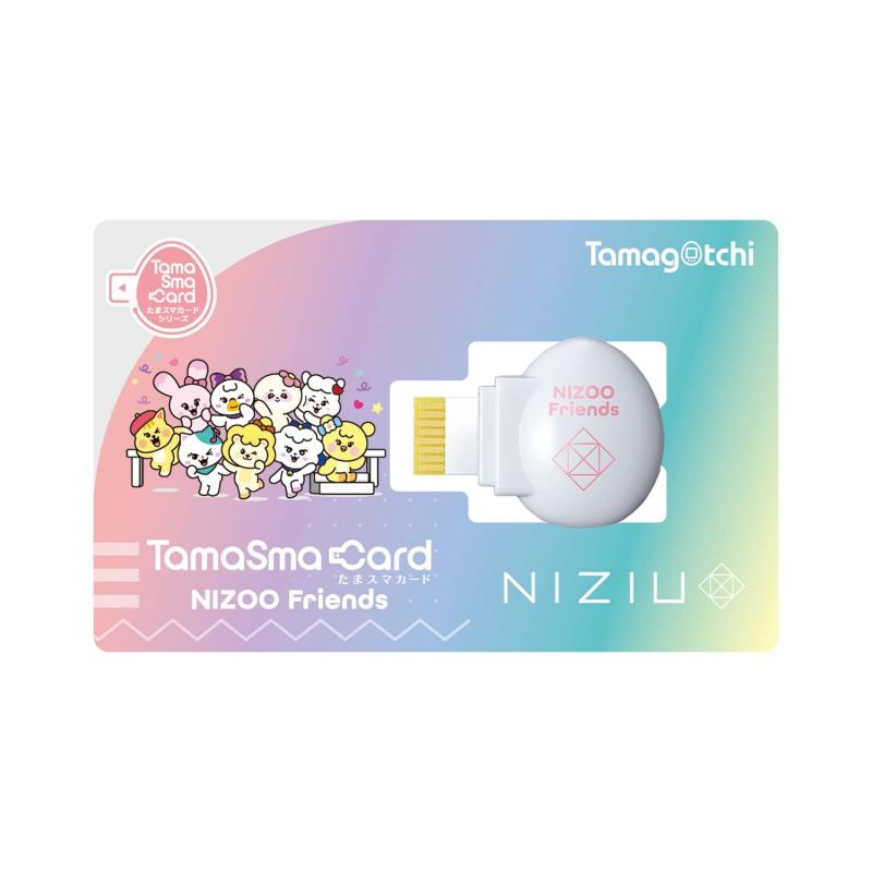 たまごっち たまスマカード NIZOOフレンズ(C)BANDAI (C)Sony Music Labels Inc./JYP Entertainment.たまごっちスマート専用の連動メモリカードシリーズです。NiziUとコラボした「たまスマ...
