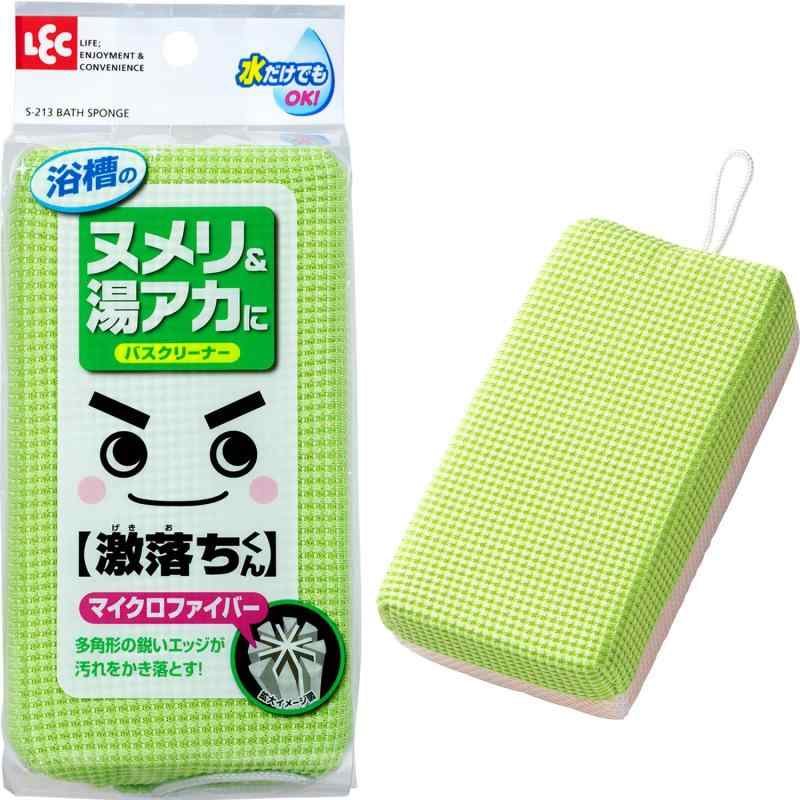 レック 激落ち バスクリーナー マイクロ&amp;ネット (バススポンジ 風呂スポンジ)<b>メーカー型番:</b> S-213<b>サイズ:</b> (85×48×155H)mm<b&...