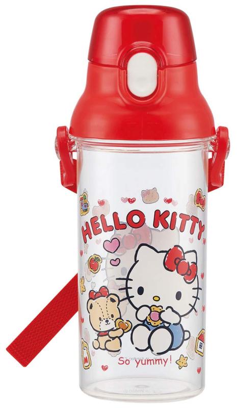 スケーター(Skater) 子供用 水筒 クリアボトル 480ml ハローキティ クッキー サンリオ 女の子 日本製 PSB5TRサイズ：横9.5×径7.9×高21cm材質：キャップ・本体：飽和ポリエステル、フタ・ベルト：ポリプロピレン、パ...