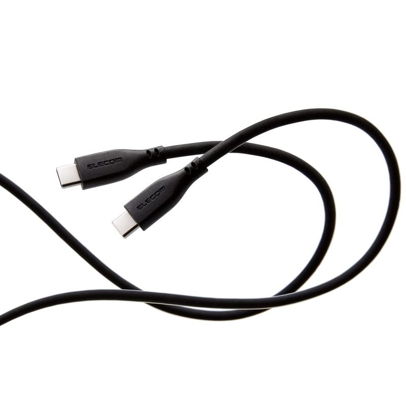エレコム USB-C &amp; USB-C ケーブル 60W USB PD対応 70cm シリコン素材採用 なめらか 断線しにくい 絡みにくい 【 MacBook Air Pro/iPad Pro/Galaxy/Android スマホ タ...