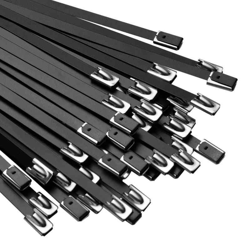 OFFO 黒色ステンレスバンド 100％SUS304ステンレス結束バンド 4.6mm×600mm(30本セット)室外用 耐熱性 耐紫外線 耐候性 耐薬品[ステンレス製] 本製品は100％高品質のSUS304素材を採用し、防錆に優れた結束バン...