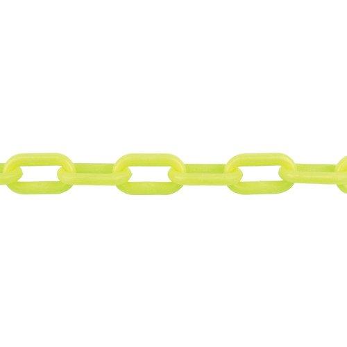 TRUSCO(トラスコ) プラチェーン 蛍光イエロー 8MMX6M TPCB8-6LY × 5本 【ケース販売】短尺タイプのプラスチックチェーンです。別売のチェーンジョイントを用いることで延長も可能です。進入禁止区間の仕切りや、駐車場内での...
