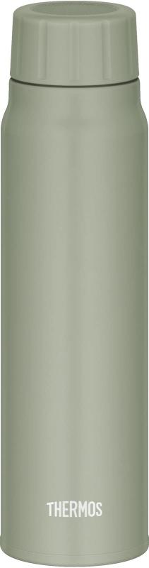 サーモス 水筒 保冷炭酸飲料ボトル 500ml カーキ 保冷専用 FJK-500 KKI炭酸飲料に対応したスクリュータイプのボトル。フタを少し回すと、"シュッ"と圧力が抜けフタが開けやすい。サイズ(約):幅6.5×奥行き...