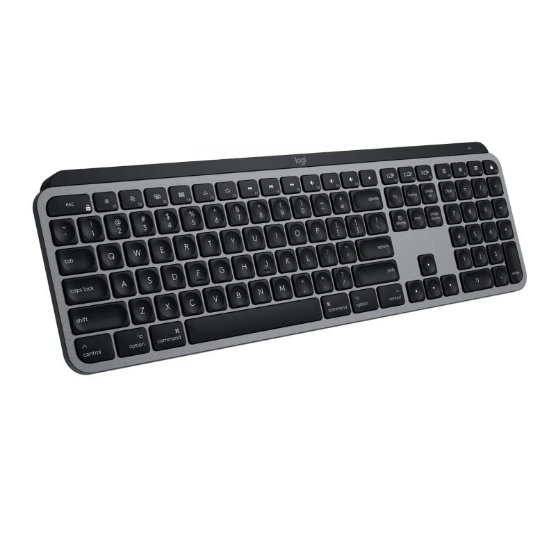 ロジクール アドバンスド ワイヤレス イルミネイテッド キーボード KX800M MX KEYS for Mac 充電式 US配列 bluetooth Unifying iPad 無線 ワイヤレスキーボード 薄型 KX800 スペースグレー...