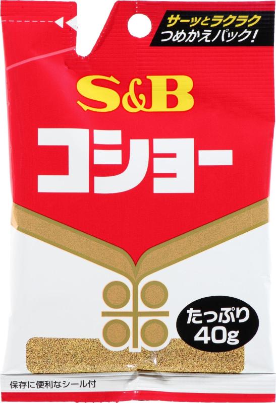 S&amp;B コショー袋入り 40g×10個内容量:40g×10個原材料:こしょう商品サイズ(高さ×奥行×幅):151mm×105mm×150mm複数店舗にて販売をしておりますため、在庫データの更新が間に合わず、欠品にも関わらず、注文がで...
