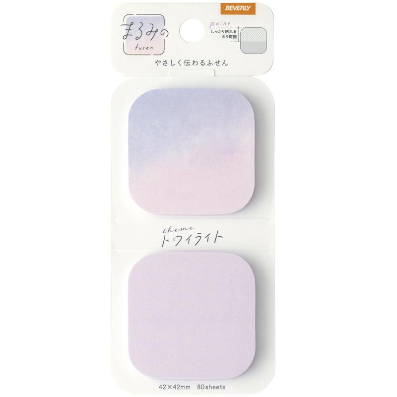ビバリー 付箋 まるみの トワイライト S FS-123まるみのあるカラーとカタチ。やさしく伝わるふせん「まるみの」はシンプルで使いやすく、シーンを選ばず使えるちょこっとメモにちょうどいいサイズ。やさしい色合いのグラデーションとワンカラーの...