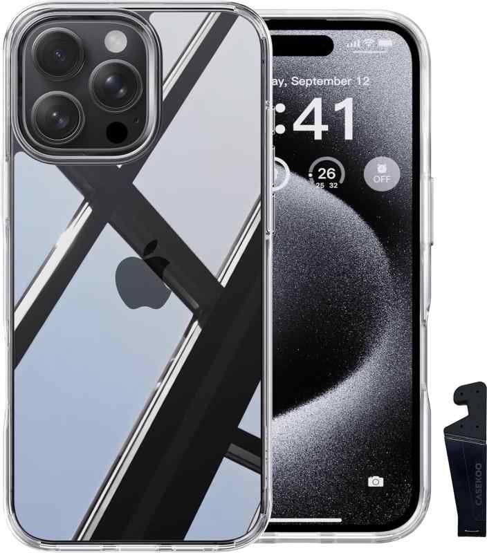 【米軍MIL新規格・極々透明感】CASEKOO iPhone 13 Pro Max 用 ケース クリア 耐衝撃 耐黄変 米軍MIL規格 黄変防止 ストラップホール付き スマホスタンド付き アイフォン iPhone 13 Pro Max 用ケ...