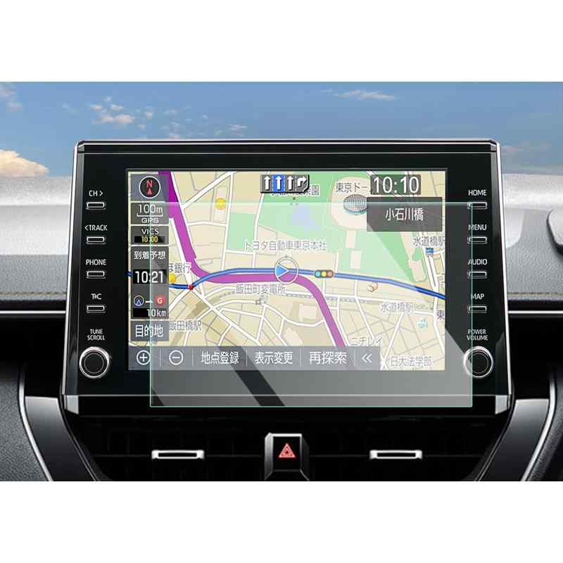 【CDEFG】2022新型 トヨタ カーナビ 保護フィルム 9インチ RAV4 50系/カロー/カローラクロス/カローラ ツーリング/カローラ スポーツ ナビフィルム ガラスフィルム 9H硬度 強化ガラス製 キズ防止 【対応車種】トヨタ R...