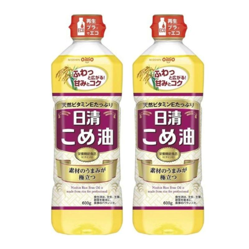 日清オイリオ 日清こめ油 600g×2個原材料：食用こめ油（国内製造）商品サイズ：(高さx奥行x幅):23.4cm×5.7cm×7.7cmJAN：4902380198475複数店舗にて販売をしておりますため、在庫データの更新が間に合わず、欠...